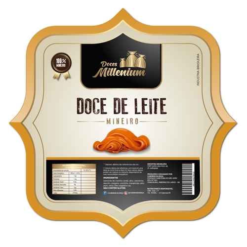 Doces Millenium | Criação de Logo e Rótulo Para Alimentos & Bebidas