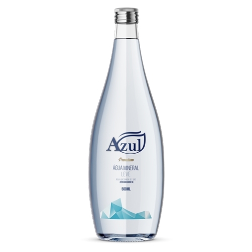 Agua Mineral Azul | Criação de Layout de Rótulo Para Alimentos & Be...