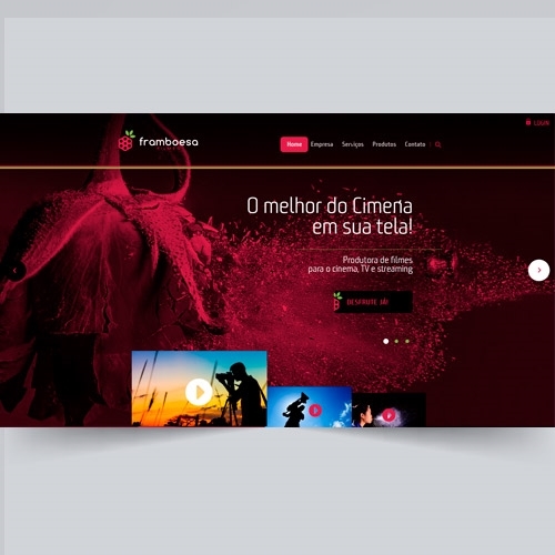 Framboesa Filmes | Criação de Layout Web-Design Para Artes, Música ...