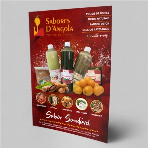 Nome da empress: Sabores D'Angola / frase comercial: sabor saudáve...