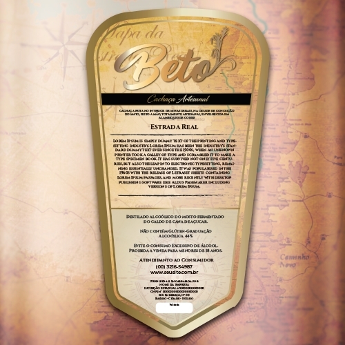 Beto Cachaça | Criação de Layout de Rótulo Para Alimentos & Bebidas