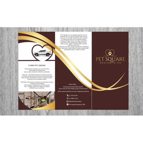 Pet Square Boutique & SPA | Criação de Folder Para Animais