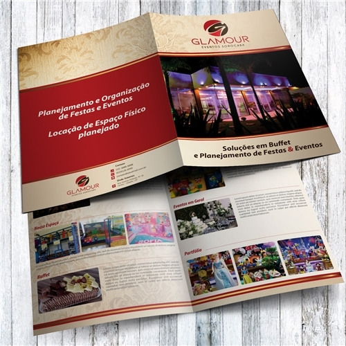 Glamour Eventos Sorocaba | Criação de Folder Para Planejamento de E...