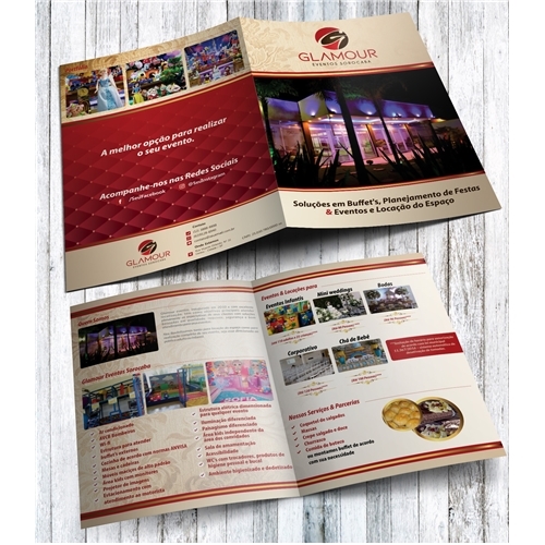 Glamour Eventos Sorocaba | Criação de Folder Para Planejamento de E...