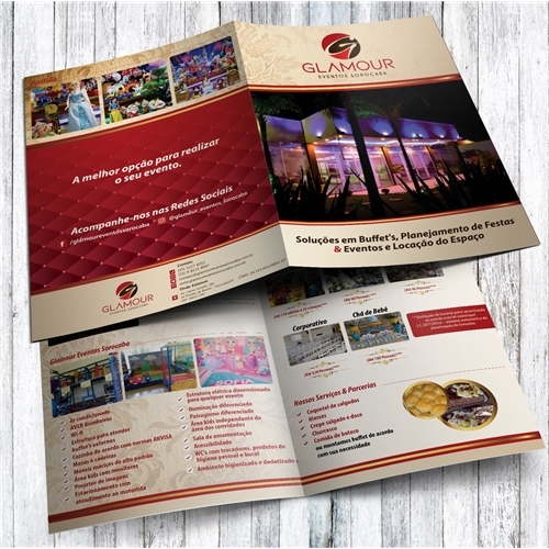 Glamour Eventos Sorocaba | Criação de Folder Para Planejamento de E...