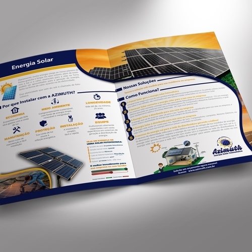 Azimuth Sistema de energia solar | Criação de Folder Para Metal & E...