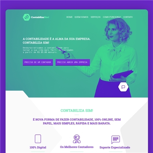 ContabilizaSim! | Criação de Layout Web-Design Para Contabilidade