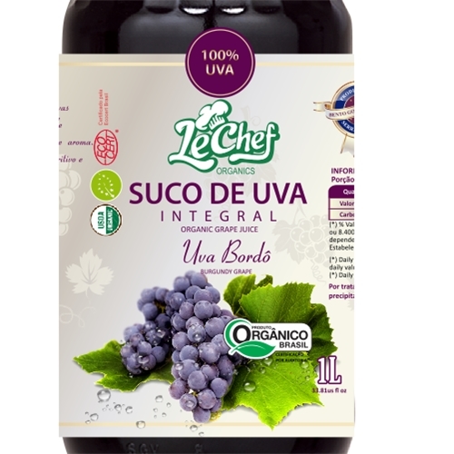 4 -SUCO DE UVA ORGÂNICO- RÓTULO ÚNICO | Criação de Layout de Rótul...