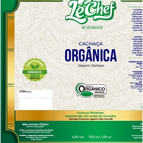 5 - CACHAÇA ORGÂNICA DE CARVALHO - RÓTULO ÚNICO | Criação de Layou...