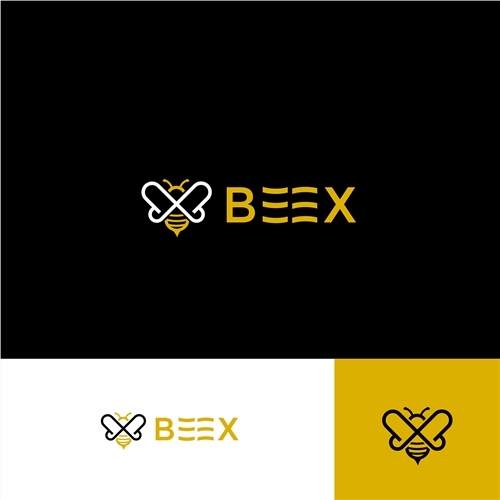 beex | Bee = Abelha | X = Multiplicação | Criação de Logo Para Mar...