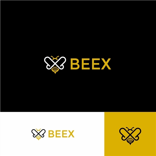 beex | Bee = Abelha | X = Multiplicação | Criação de Logo Para Mar...