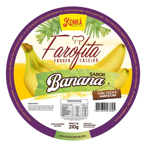 Farofita - Farofa de banana | Criação de Layout de Rótulo Para Alim...