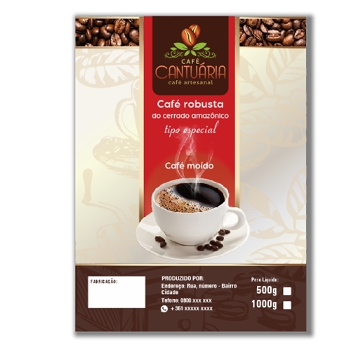 CAFÉ CANTURÁRIA - 02 Rótulos. Desenvolvido pelo mesmo profissional....