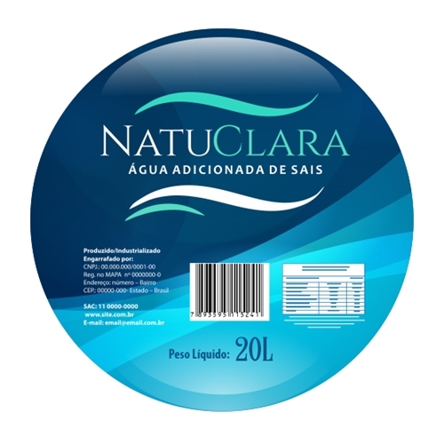 Água Natuclara | Criação de Layout de Rótulo Para Alimentos & Bebidas