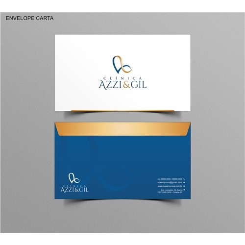 Clínica Azzi&Gil | Criação de Logo e Papelaria (6 itens) Para Saúde...