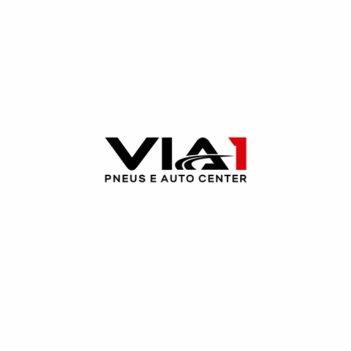 VIA 1 PNEUS E AUTO CENTER | Criação de Logo Para Automotivo