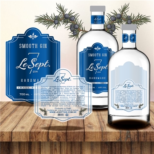 LE SEPT Gin | Criação de Layout de Rótulo Para Alimentos & Bebidas