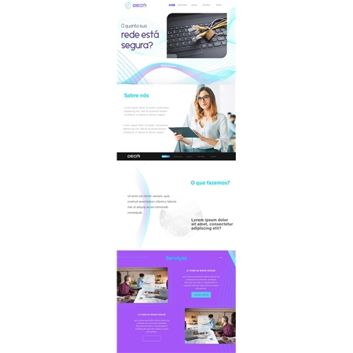 DEOR | Criação de Layout de site Para Tecnologia & Ciencias