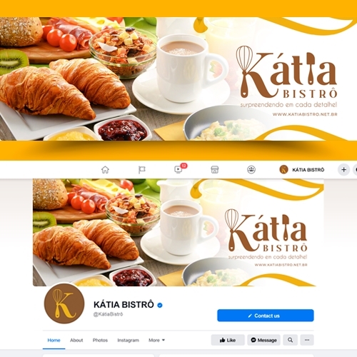 Kátia Bistrô | Criação de Capa para Facebook Para Alimentos & Bebidas
