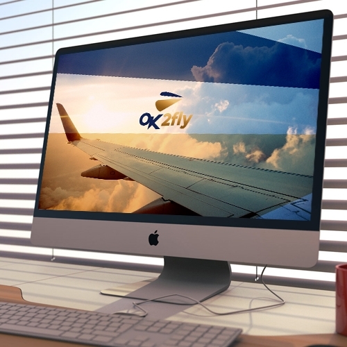 Ok2fly | Criação de Logo e Papelaria (6 itens) Para Viagens & Lazer