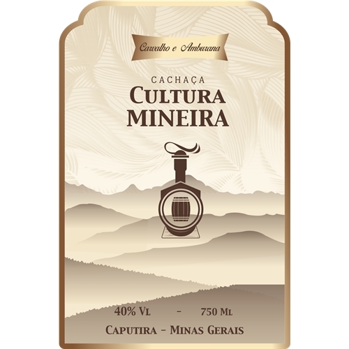 Cachaça Cultura Mineira | Criação de Layout de Rótulo Para Aliment...