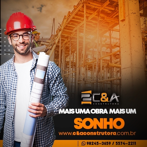 2C&A CONSTRUTORA | Criação de Kit Layout de Posts para Redes Sociai...