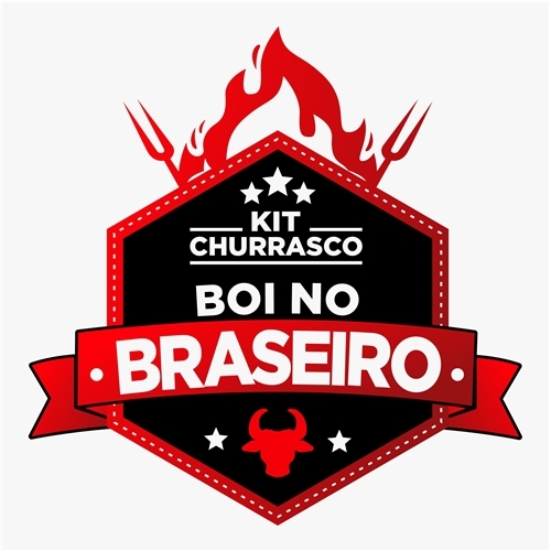 Boi no braseiro (kit churrasco ) | Criação de Logo Para Outros