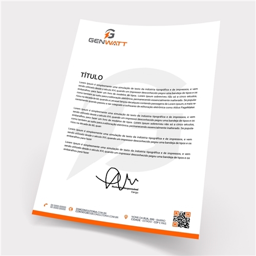 Genwatt | Criação de Logo e Papelaria (6 itens) Para Metal & Energia