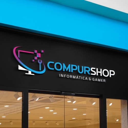 COMPURSHOP - informática & Gamer | Criação de Logo Para Computador ...