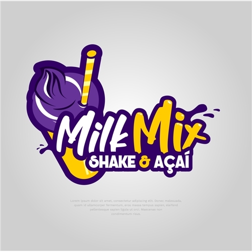 Milk Mix Shake e Açaí | Criação de Logo Para Alimentos & Bebidas