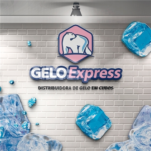 Gelo express | Criação de Logo Para Alimentos & Bebidas