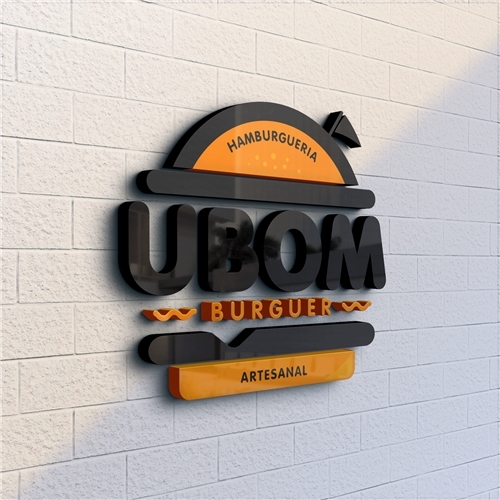 UBom Burguer | Criação de Logo Para Alimentos & Bebidas