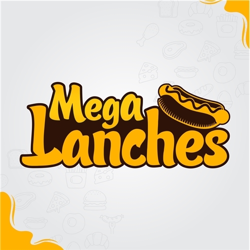 MEGA LANCHES | Criação de Logo Para Alimentos & Bebidas