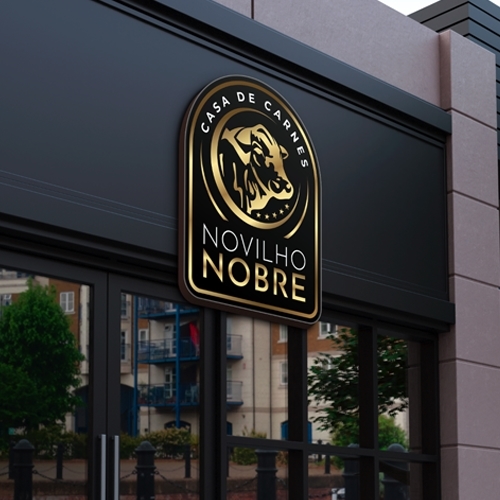 Casa de carnes Novilho Nobre | Criação de Logo Para Alimentos & Beb...
