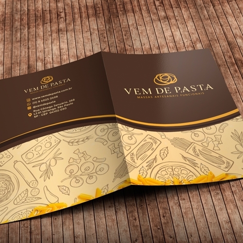 Vem de Pasta | Criação de Folder Para Alimentos & Bebidas