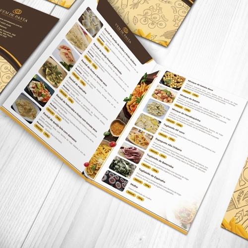 Vem de Pasta | Criação de Folder Para Alimentos & Bebidas