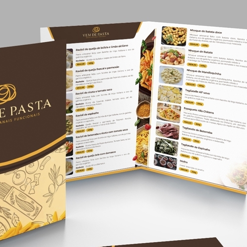 Vem de Pasta | Criação de Folder Para Alimentos & Bebidas