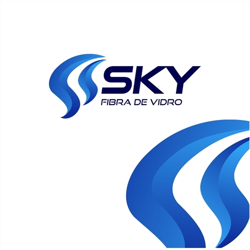 SKY FIBRA DE VIDRO | Criação de Logo Para Outros