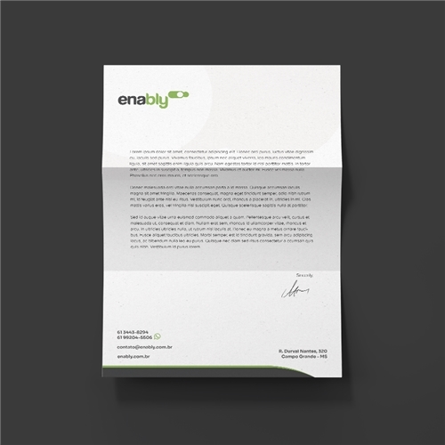 Enably | Criação de Papelaria Profissional Para Tecnologia & Ciencias