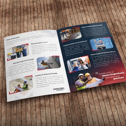 MOORE ENGENHARIA LTDA | Criação de Folder Para Construção & Engenharia