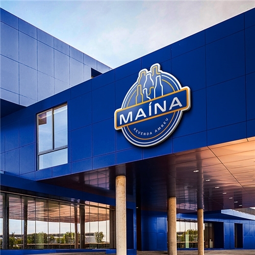 Distribuidora comercial Maína Revenda AMBEV | Criação de Logo Par...