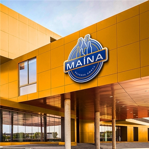 Distribuidora comercial Maína Revenda AMBEV | Criação de Logo Par...