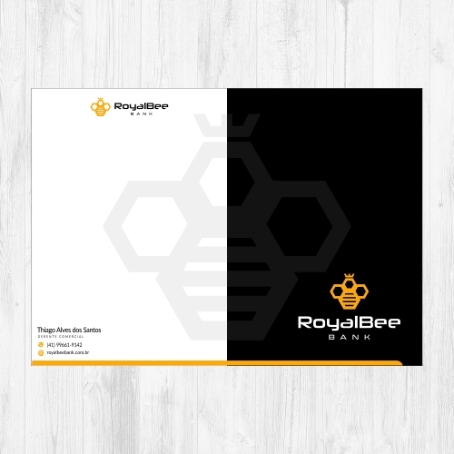 Royal Bee Bank | Criação de Logo e Papelaria (6 itens) Para Tecnolo...