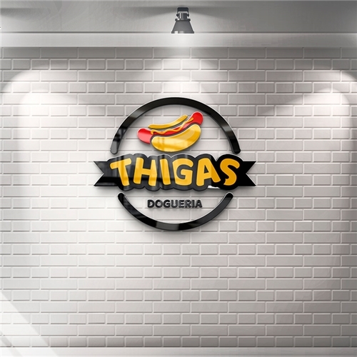 Thiga's Dogueria | Criação de Logo Para Alimentos & Bebidas
