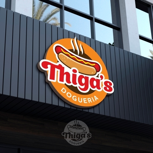 Thiga's Dogueria | Criação de Logo Para Alimentos & Bebidas