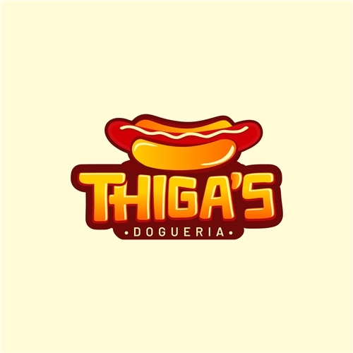 Thiga's Dogueria | Criação de Logo Para Alimentos & Bebidas