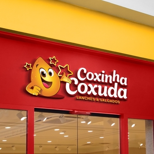 Coxinha coxuda | Criação de Logo Para Alimentos & Bebidas