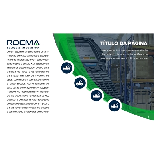 ROCMA | Criação de Power Point Slide Mestre Para Logística, Entrega...