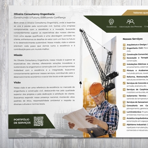 Oliveira Consultancy Engenharia | Criação de Folder Para Construção...