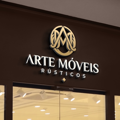 ARTE MÓVEIS RUSTICOS | Criação de Logo Para Decoração & Mobília